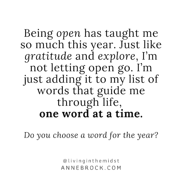 One Word at a Time – Anne Brock